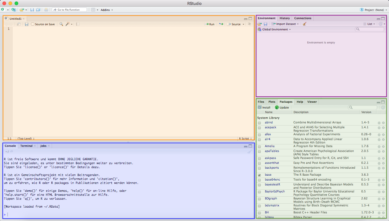 3 RStudio – R Lernplattform